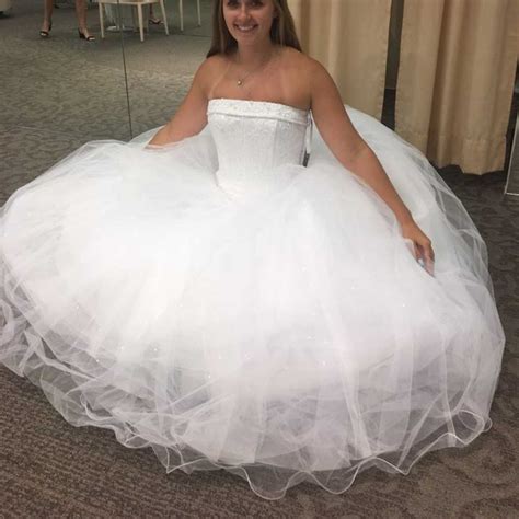 Davids Bridal White Bridal Gown Gem