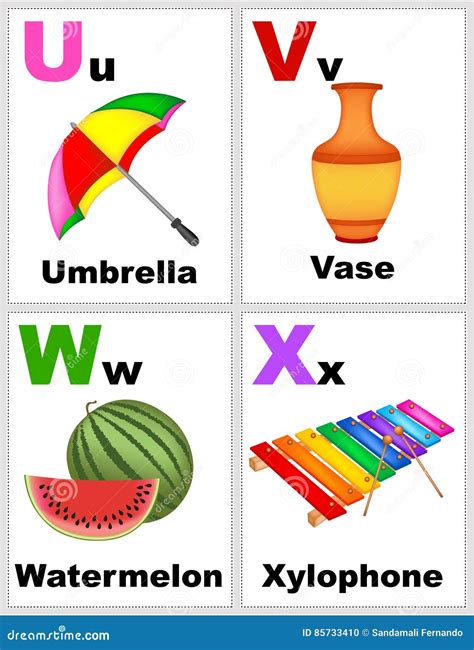 Alphabet Flashcards Stock Illustration Illustration Of English 85733410