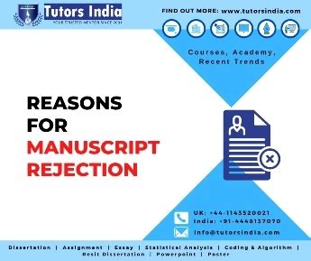 Reasons For Manuscript Rejection Latest University Research Updates