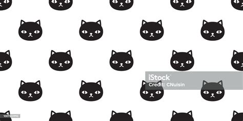 고양이 원활한 벡터 패턴 검은 고양이 캘 리 할로윈 타일 배경 스카프 절연 반복 벽지 갈고리 발톱에 대한 스톡 벡터 아트 및 기타 이미지 갈고리 발톱 검은색 고양이
