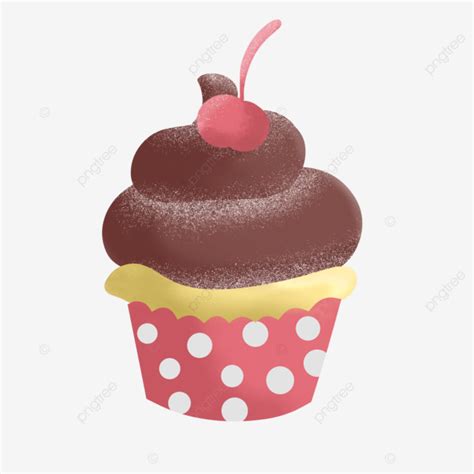위에 초콜릿 컵케익 체리 초콜릿 컵케익 귀여운 컵케이크 기분 좋은 컵케익 Png 일러스트 및 Psd 이미지 무료 다운로드 Pngtree