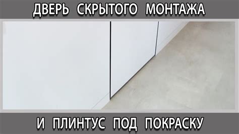 Какой плинтус выбрать к потайной двери скрытого монтажа под покраску Youtube