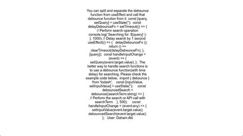 What Is The Difference When Using Throttle And Useeffect Settimeout For Search Youtube