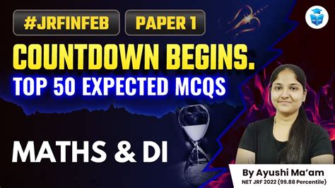 ugc net 2023 paper1 maths di top pyqs of maths and di by ayushi mam jrfadda youtube