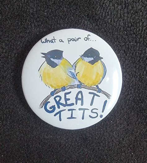 Goodness Gracious Great Tits Pin Etsy