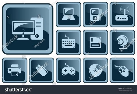 Hardware Button Set Stock Vector Royalty Free Shutterstock