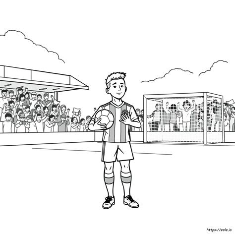 Coloring Page Lewandowski Drawing