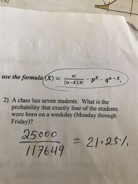 Solved 92 N Use The Formulax Px Qnx N Xix
