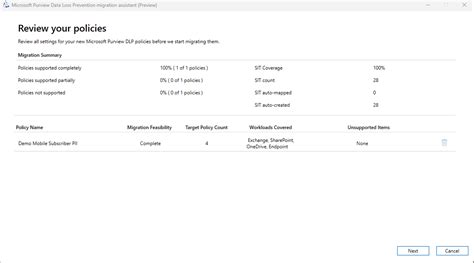 对 symantec 和 forcepoint 使用microsoft purview 数据丢失防护迁移助手 microsoft learn