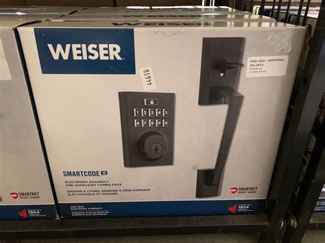 Weiser Smartcode 10 Electronic Deadbolt And Handle Set Combo Pack Able