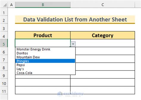 How To Use Data Validation List From Another Sheet 6 Methods