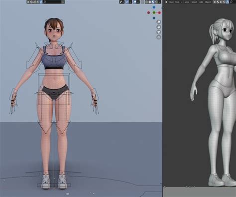 Artstation Anime Character Modeling And Animation Full Process Video Blender 293 Tutorials