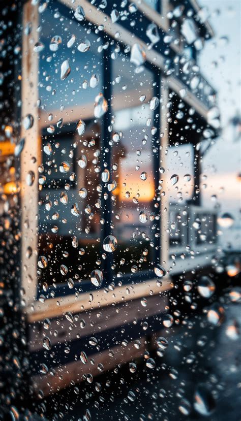 Free Raindrop Window Reflections Image Raindrops Window Dawn