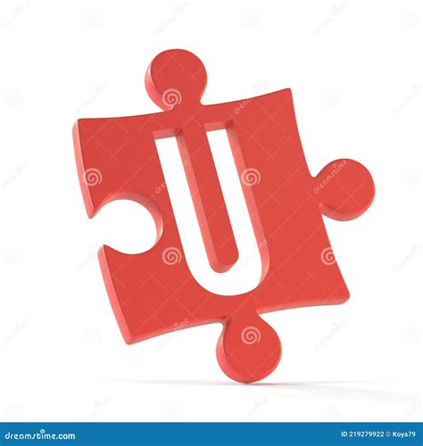 Jigsaw Font 3d Rendering Puzzle Piece Letter A Royalty Free Illustration