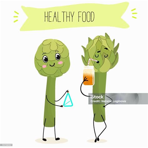 삼각형에서 재생 하는 재미 있는 만화 아티 초크 캐릭터의 벡터 그림입니다 건강 한 음식 요리 재료 어린이 용 티셔츠 디자인 건강한 생활방식에 대한 스톡 벡터 아트 및 기타