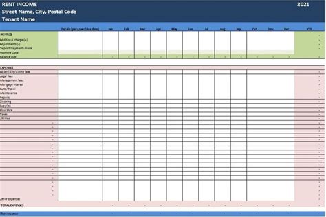 Tax Return Excel Template