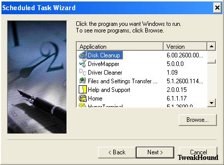 TweakHound How To Schedule Disk Cleanup To Run Automatically In Windows XP