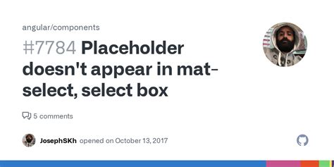 Placeholder Doesnt Appear In Mat Select Select Box · Issue 7784
