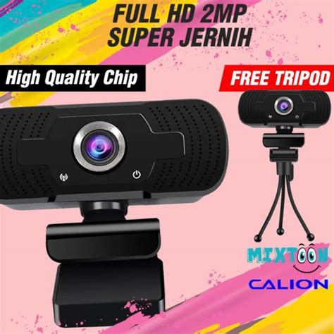 Promo Webcam 1080p Usb Web Cam Tripod Pc Laptop Komputer Calion Cal 2007wa Diskon 23 Di