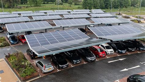 Electric Solar Covered Parking Solar Carport With Battery Storage For