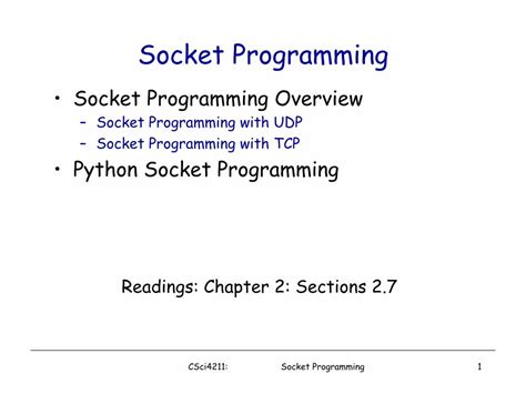 Pdf •socket Programming Overview Dokumentips