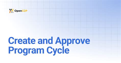 Create And Approve Program Cycle Openg2p Docs