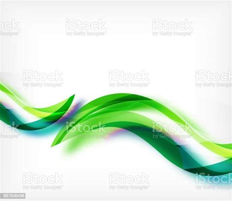 벡터 흐리게 효과 함께 흰색 바탕에 화려한 물결 스트라이프 벡터 디지털 테크노 추상적인 배경 3차원 형태에 대한 스톡 벡터 아트