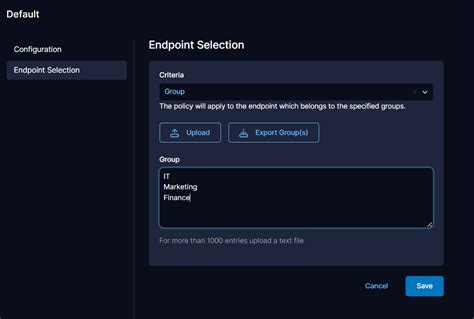 Group Selection Criterion