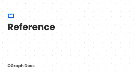 Reference Ograph Docs