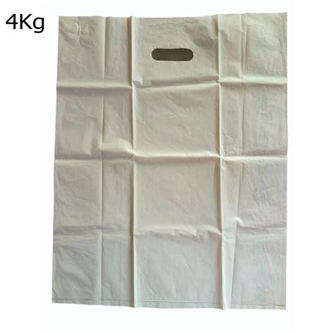 Plain 4kg D Cut Compostable Carry Bags Size In Inches 14 X 20 Lxw