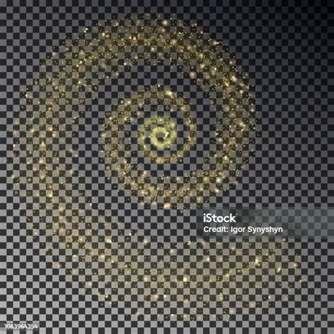 나선형 스타 더스트 꼬리입니다 황금 반짝 떨어지는 스타 어두운 배경에 고립 벡터 스타 더스트 Tra 곡선에 대한 스톡 벡터 아트 및 기타 이미지 Istock