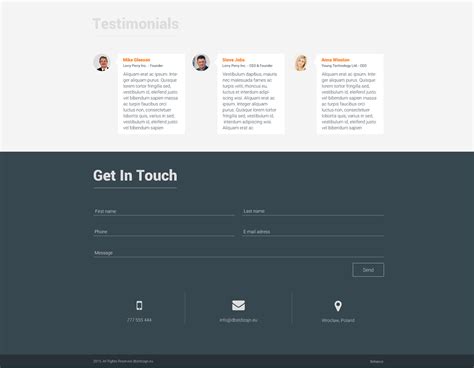Free Responsive Bootstrap Template On Behance