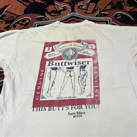 Vintage Budweiser Buttweiser Parody Sex Shirt Size Depop