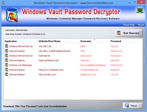 Download Windows Vault Password Decryptor V25 Freeware Afterdawn
