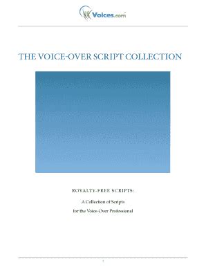 Fillable Online The Voice Over Script Collection Voices Com Fax Email Print PdfFiller