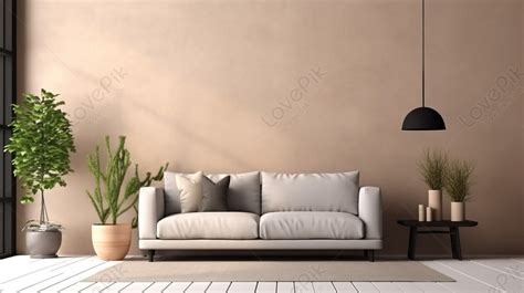 소파와 장식 액센트가 있는 미니멀리스트 거실의 양식화된 3d 렌더링 미적 배경 리스 배경 거실 배경 거실 가구 배경 이미지 Hd 리스 거실 거실 가구 배경 사진