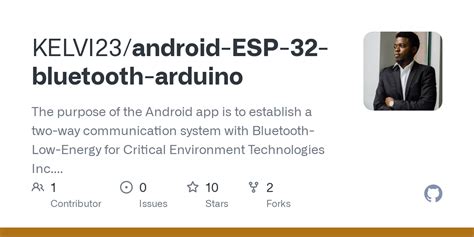 Github Kelvi Android Esp Bluetooth Arduino The Purpose Of The Android App Is To