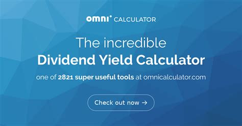 Dividend Yield Calculator And Formula