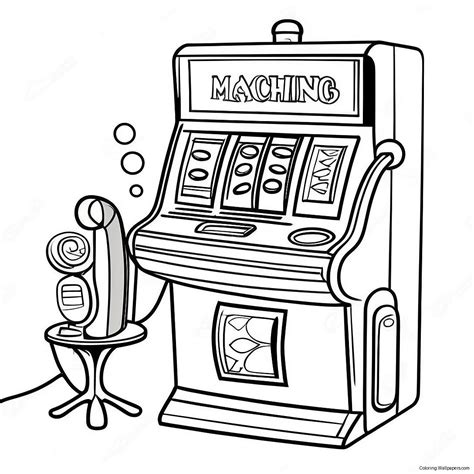 Colorful Slot Machine Coloring Page 44504 35177