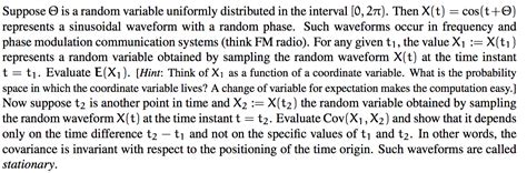 solved suppose theta is a random variable uniformly