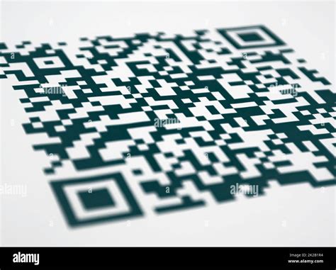 A QR Code Close Up Colored On The White Background Stock Photo Alamy