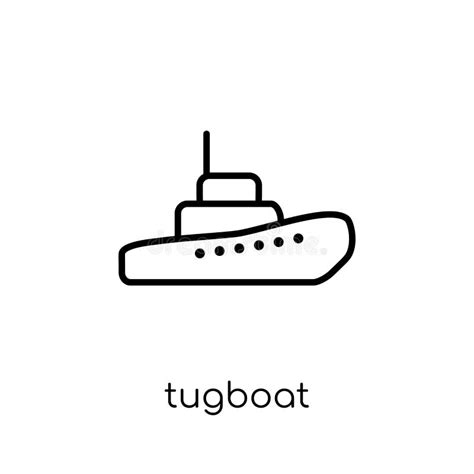 Tugboat Icon From Transportation Collection Stock Vector Illustration Of Commercial Cruise