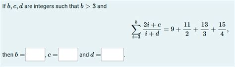 solved if b c d ﻿are integers such that b 3