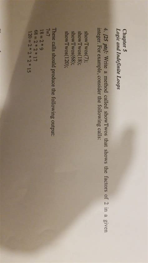 Solved Chapter Logie And Indefinite Loops Pts Chegg