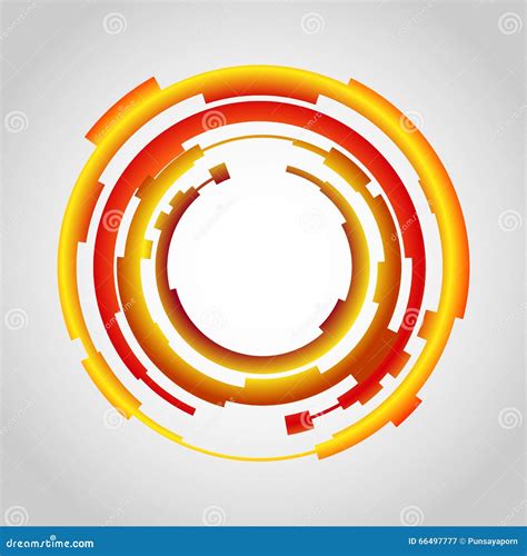Abstract Technology Circles Vector Background Stock Vector