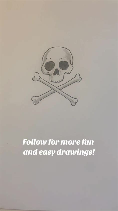 How To Draw Skull And Crossbones Step By Step