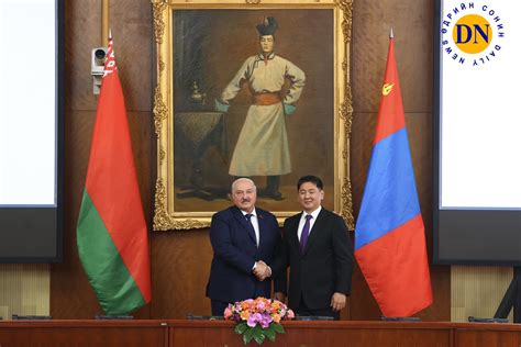 Монгол Улсын Ерөнхийлөгч У Хүрэлсүх БНБУ ын Ерөнхийлөгч А Г Лукашенко нар хэлэлцээ хийлээ Dnn Mn