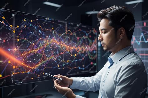 Premium Photo A Businessman Harnessing Ai Big Data Digital Neural