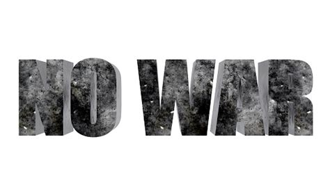 흰색 배경에 No War 메시지의 3d 렌더링 전쟁 전쟁 및 세계 평화 개념 중지 감정에 대한 스톡 사진 및 기타 이미지 감정 개념 경계 표지 Istock