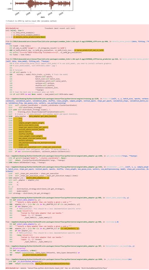 关于“module Putlib Has No Attribute Distributeddatasetinterface